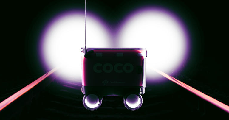 Delivery robot gets stuck on train tracks, gets obliterated by locomotive