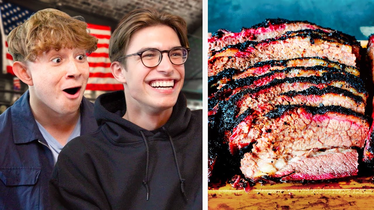 British college students try American BBQ for the first time!