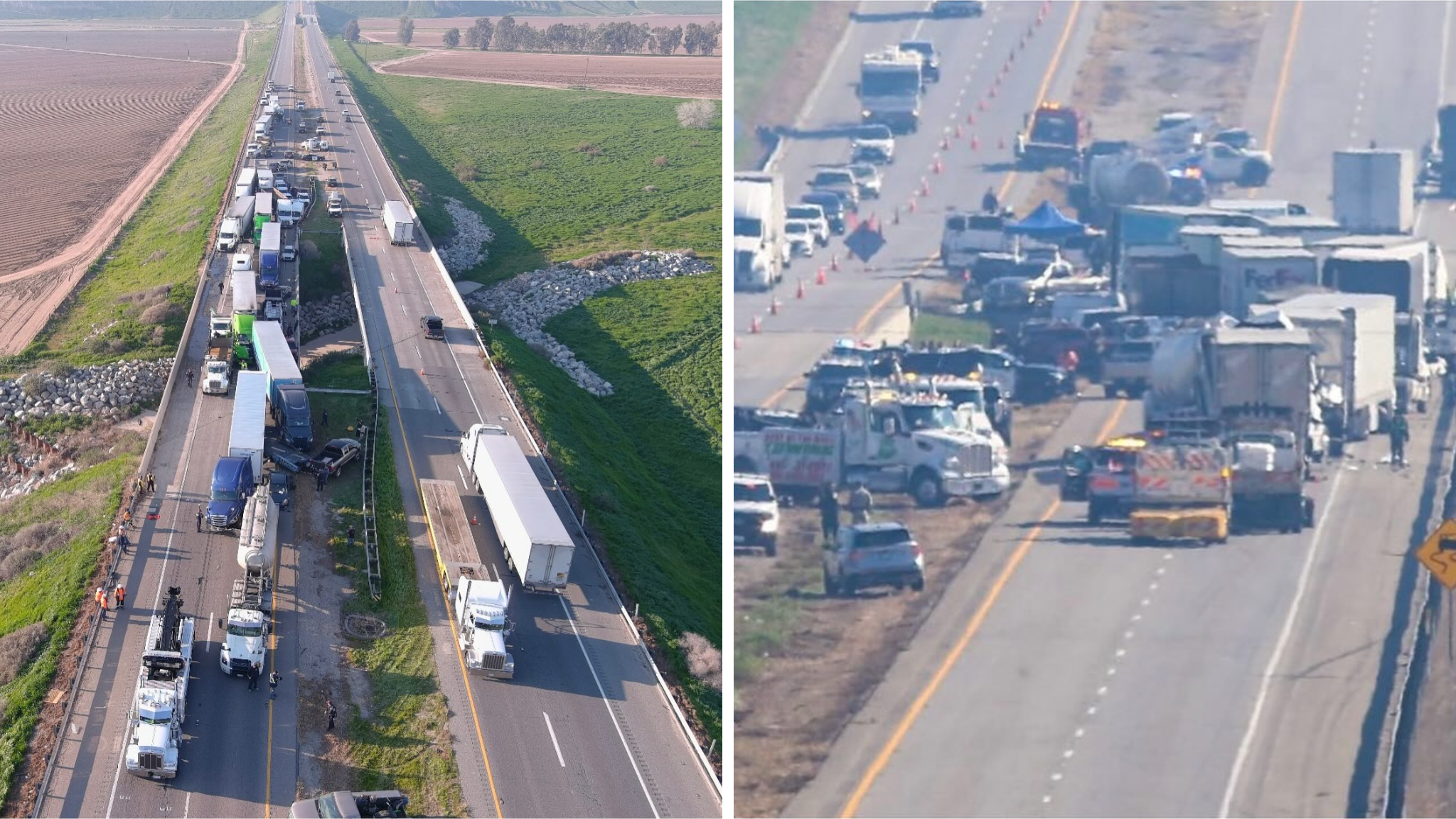 Massive 43-car pileup along California highway leaves several in ...
