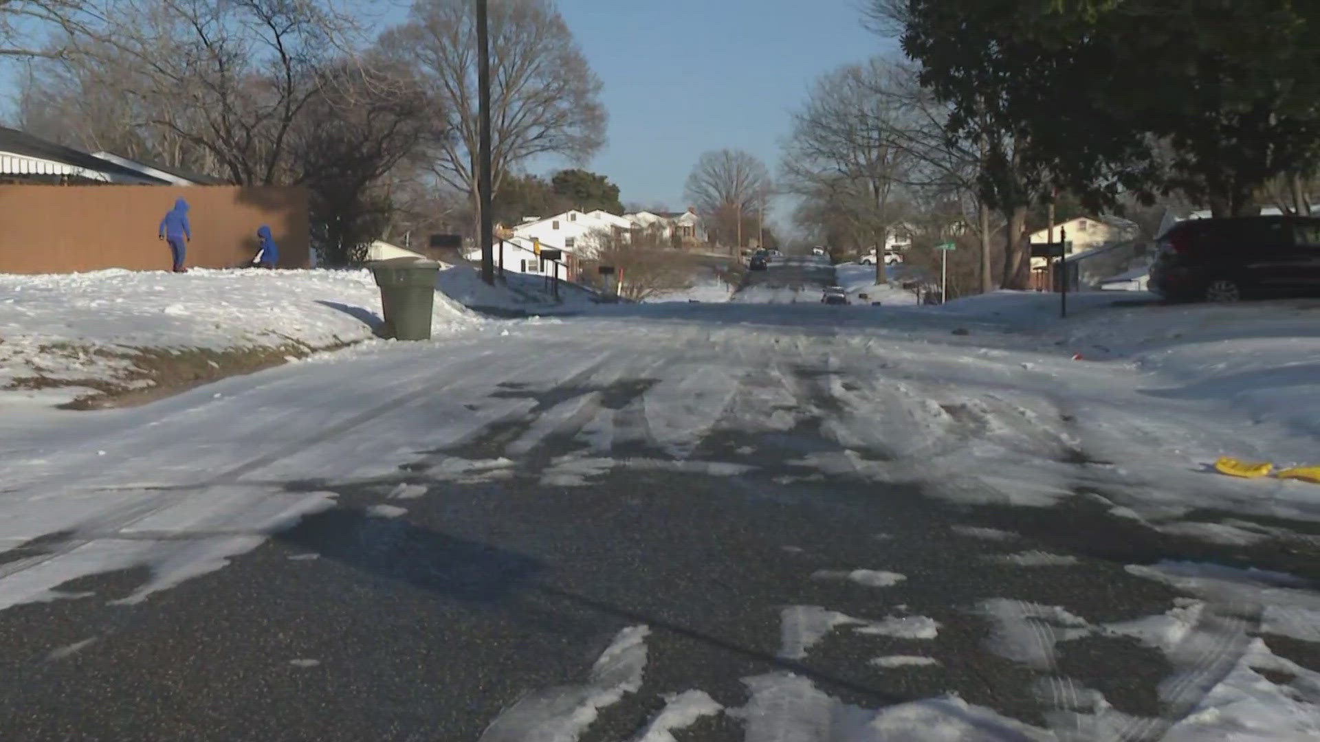 Greensboro back roads remain icy days after winter storm