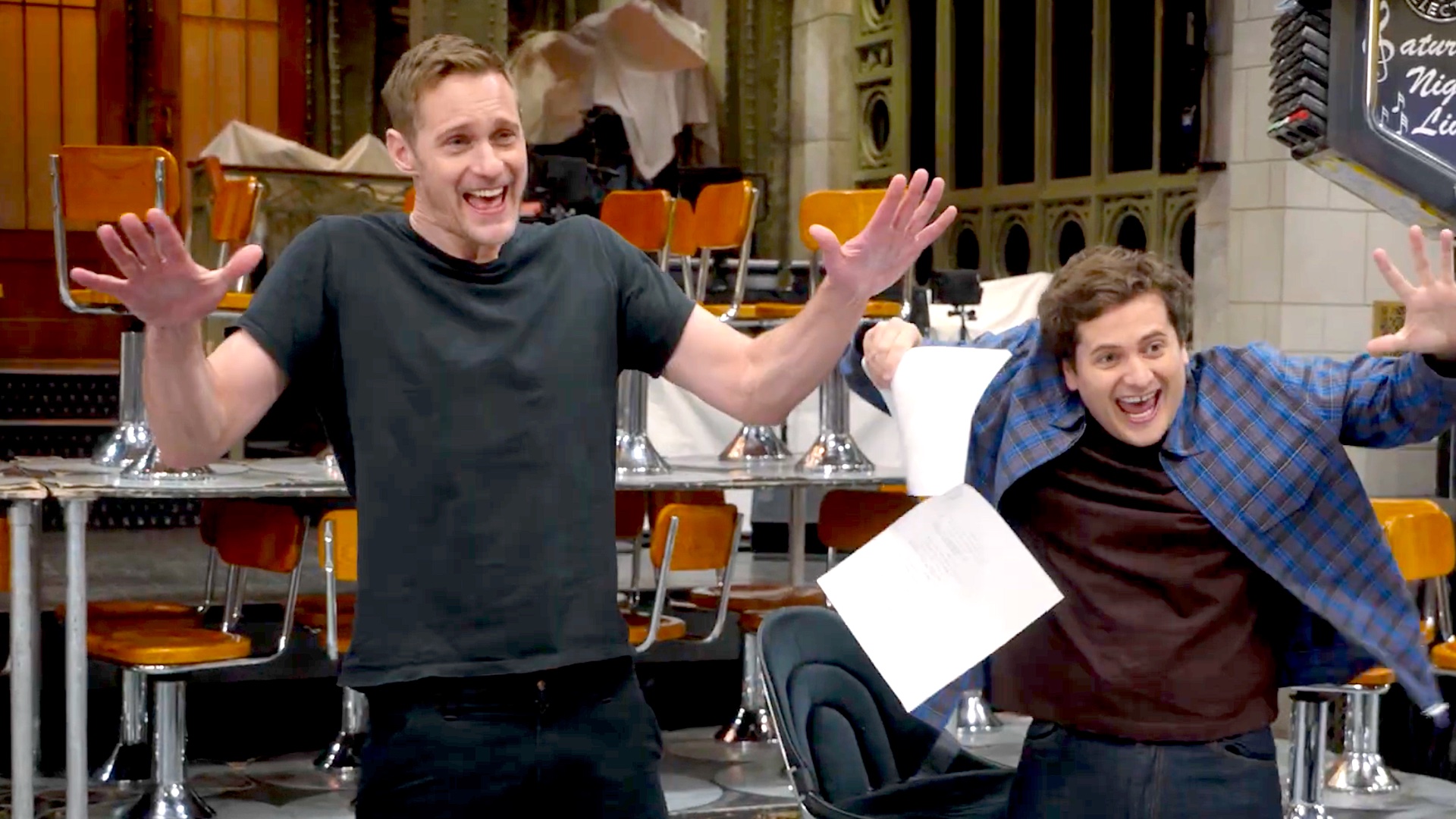 Alexander Skarsgård Feels Right at Home Hosting SNL