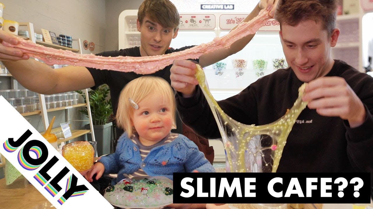 Making wacky custom slimes at a Korean slime cafe! (Juno's hilarious ...