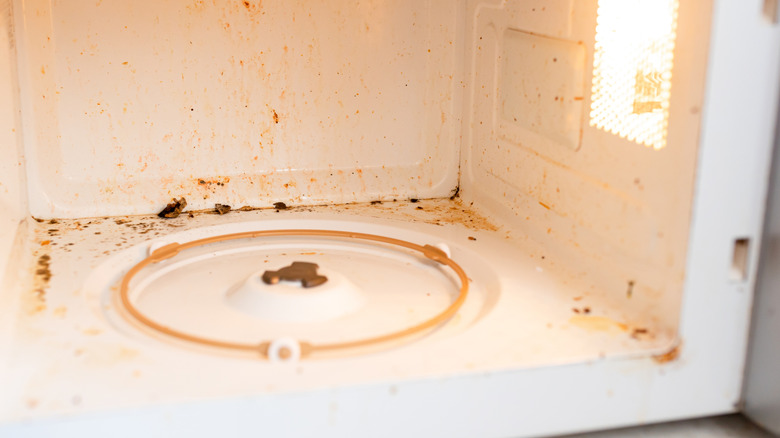 Say goodbye to stubborn microwave stains with a handy cleaning tool