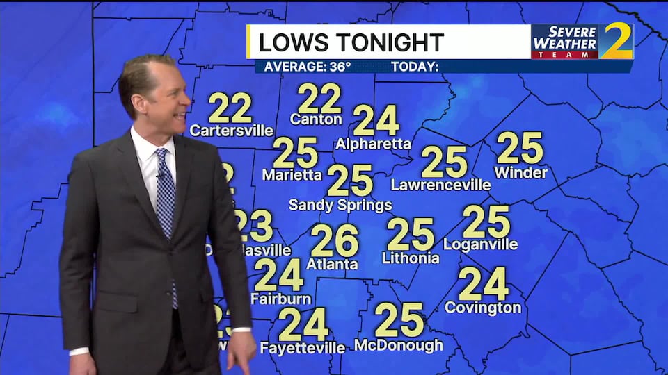 Chilly evening as below-average temperatures continue