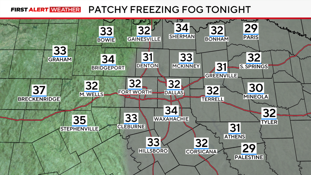 Black ice, freezing fog linger as North Texas roads slowly improve