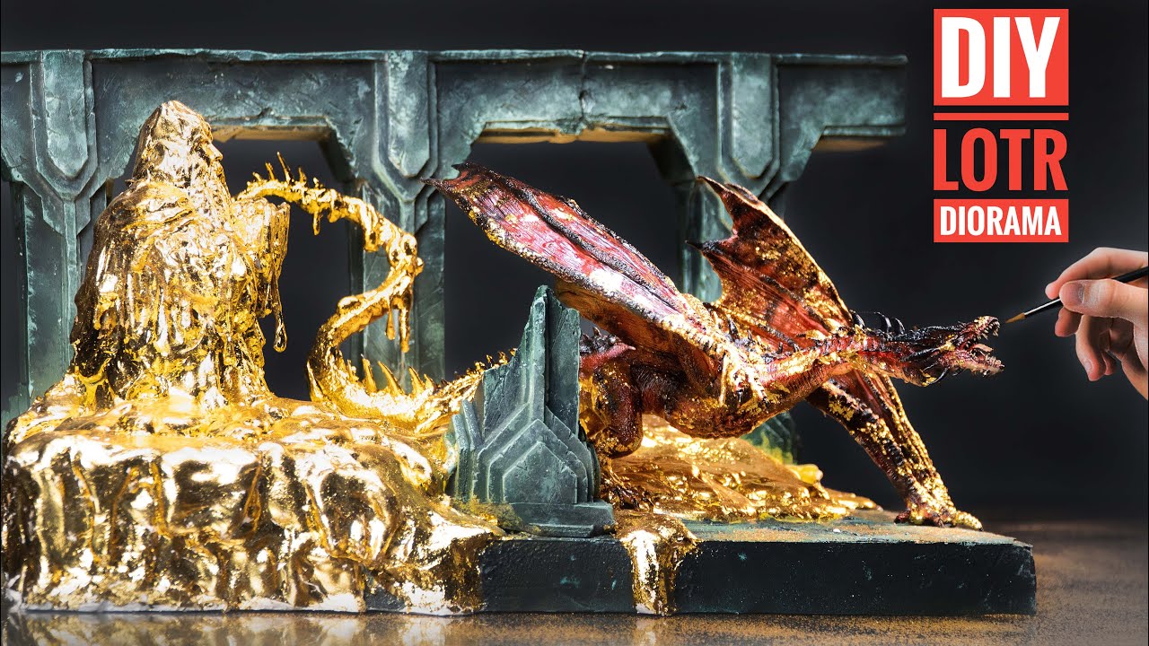 Bilbo vs Smaug in Erebor | LOTR Dioama