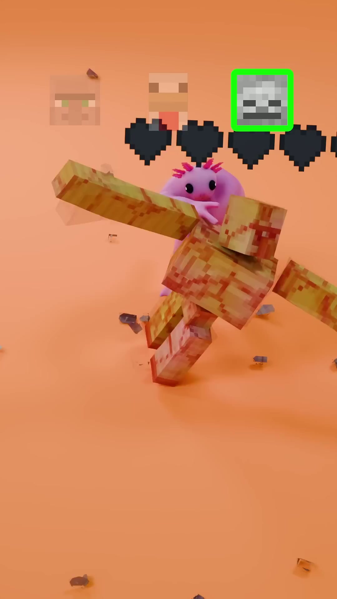 Minecraft mobs vs iron golem the hero satisfying 3D cloth and fluid ...