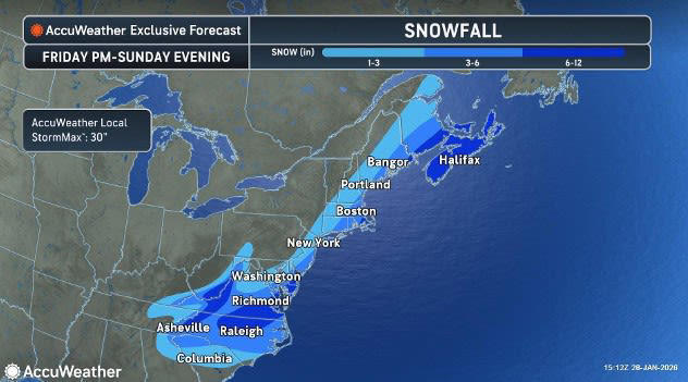 Explosive 'bomb cyclone' threatens record snow and deep freeze for East ...