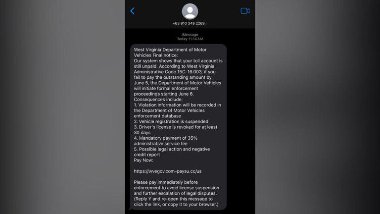 Scam alert: West Virginia DMV warns citizens of text message scams
