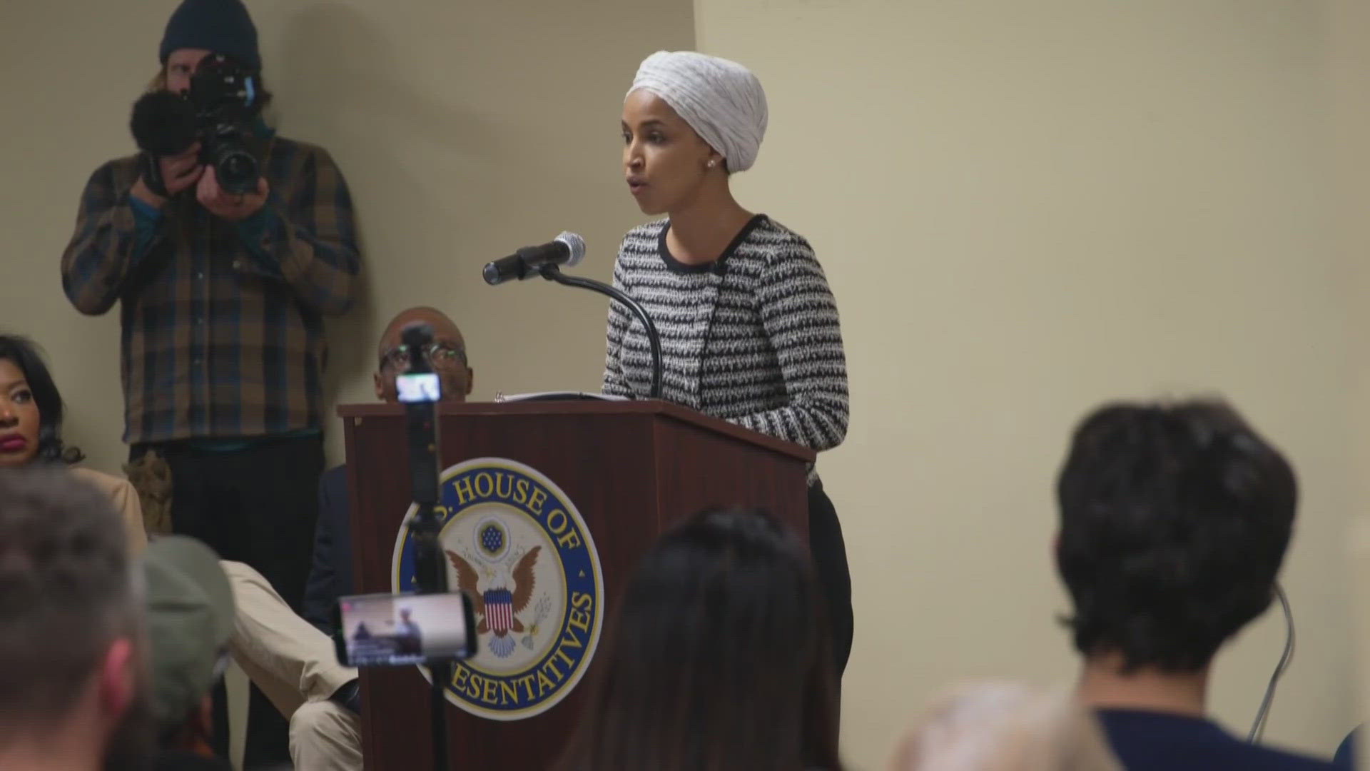 Ilhan Omar attacked at Minneapolis town hall amid Pretti shooting fallout