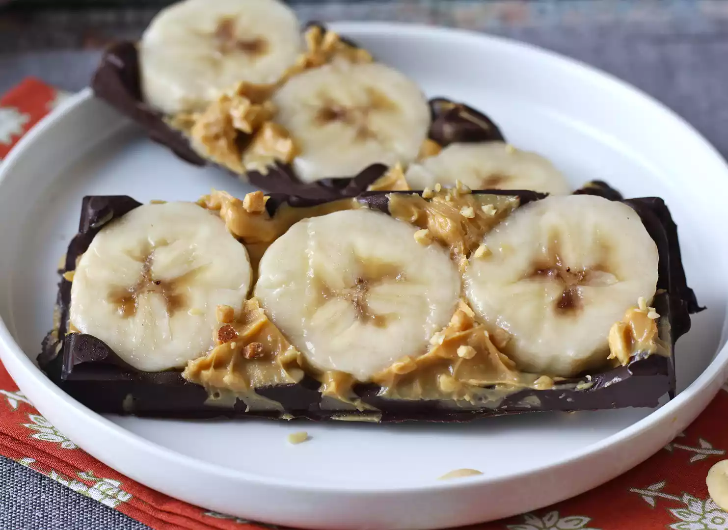 Mini banana, peanut butter and chocolate bars, ultra gourmet with no ...