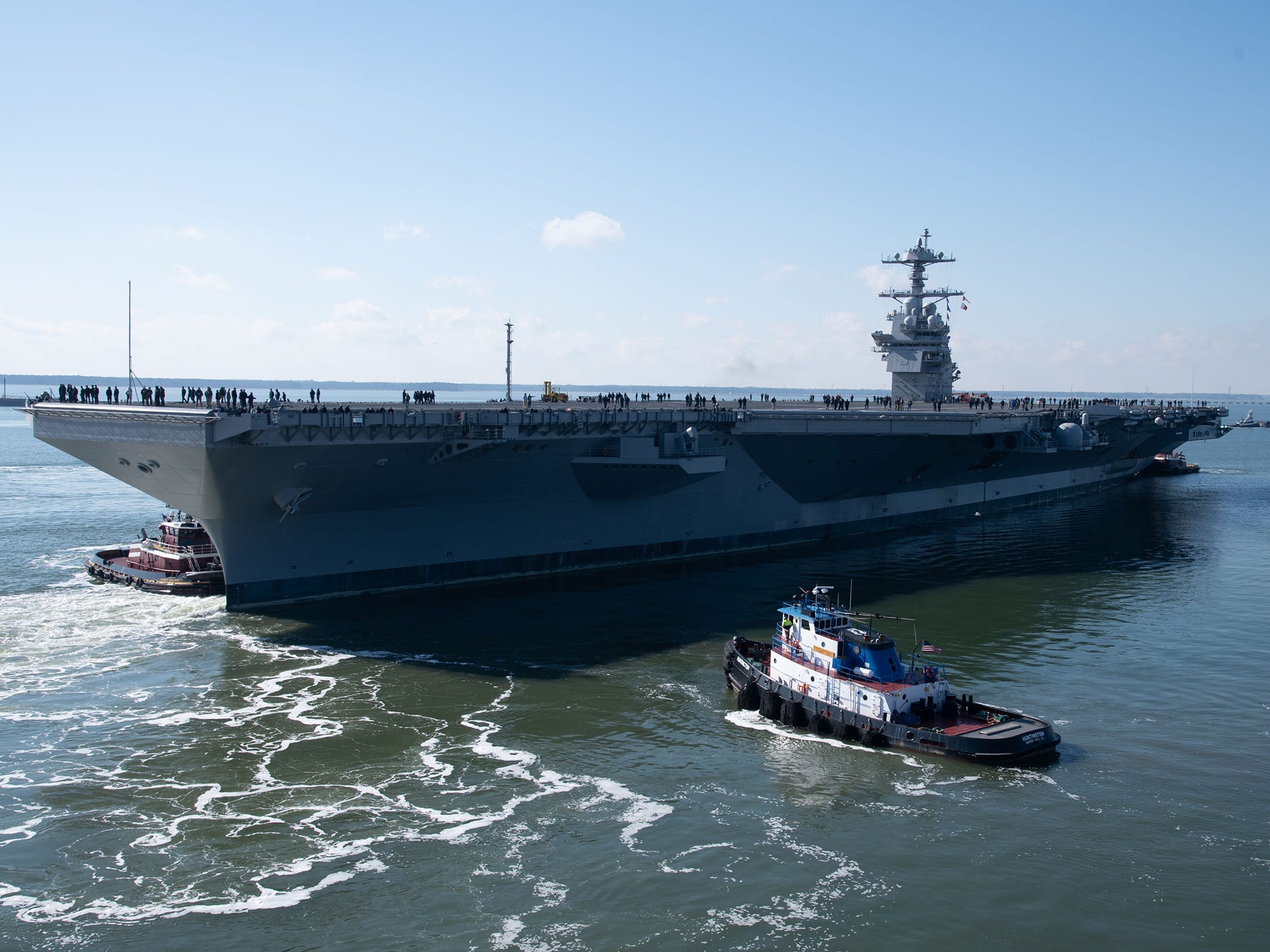The US Navy's next Ford-class supercarrier is setting sail for a new ...