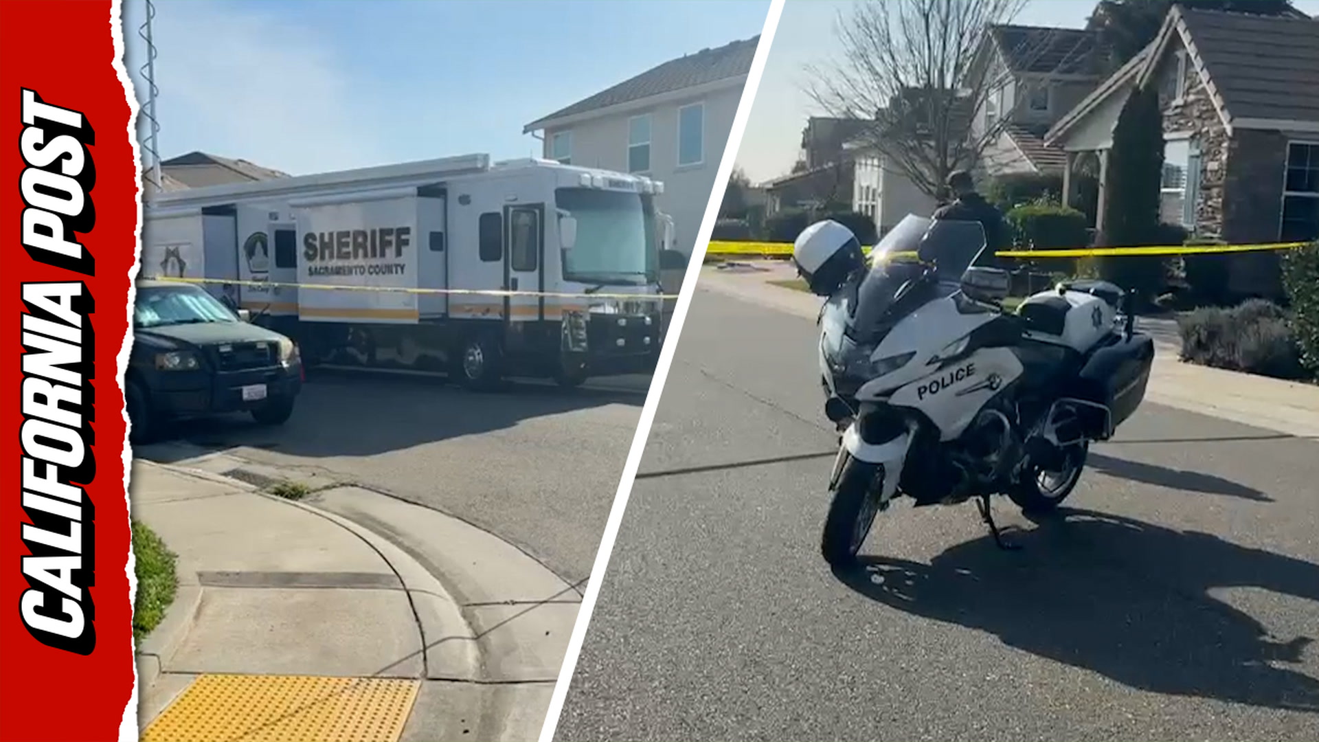 Police on scene where Sacramento family shot dead in 'booby-trapped' home