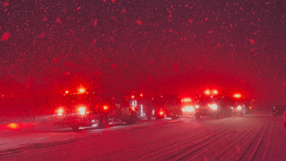 Firefighters battle house fire on West Hammond Road amidst heavy snow ...