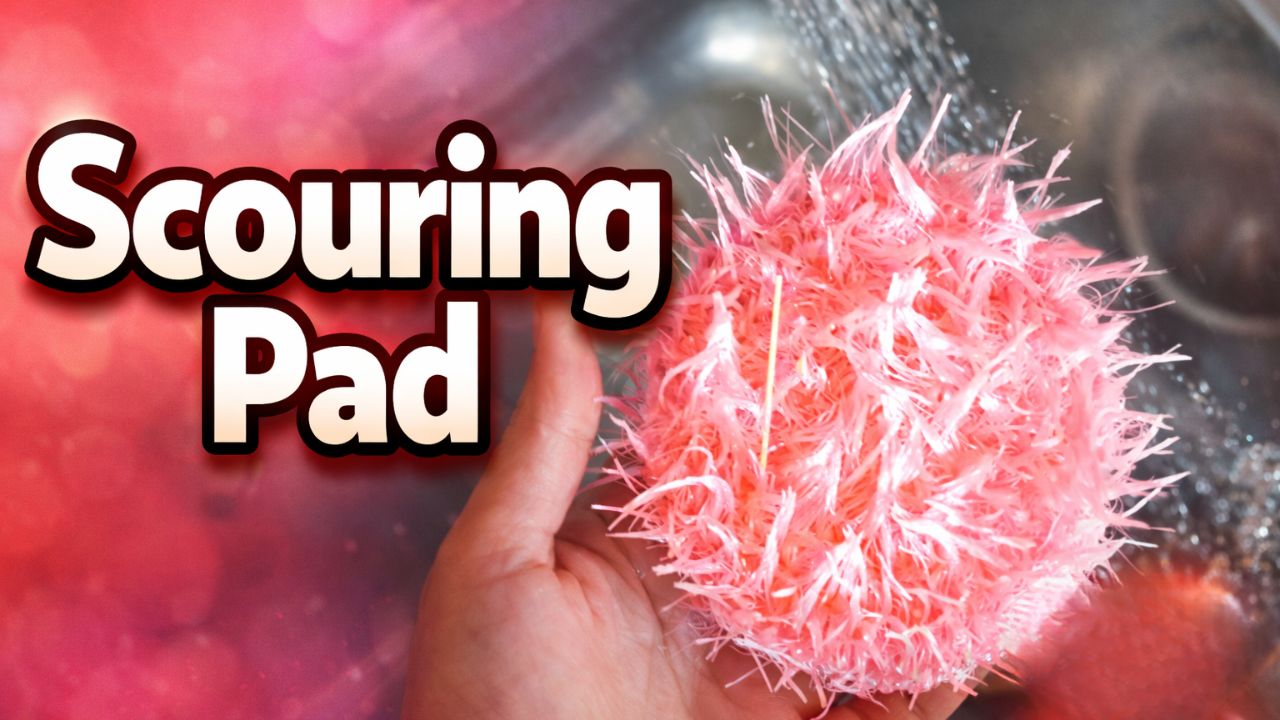 Scouring pad crochet tutorial for beginners: DIY scouring pad craft
