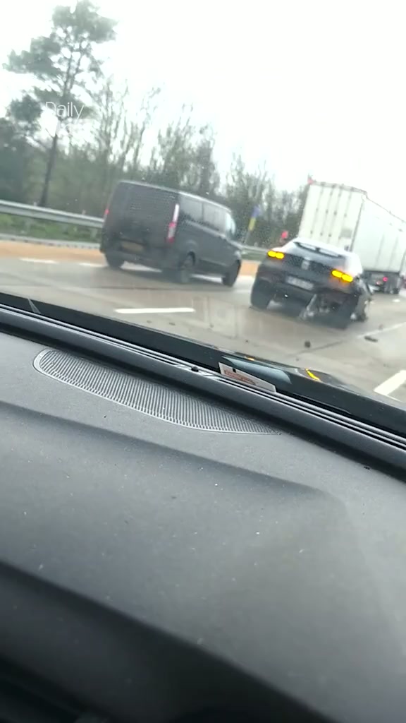 Spurs forward nearly stranded after Ferrari's tire blows out