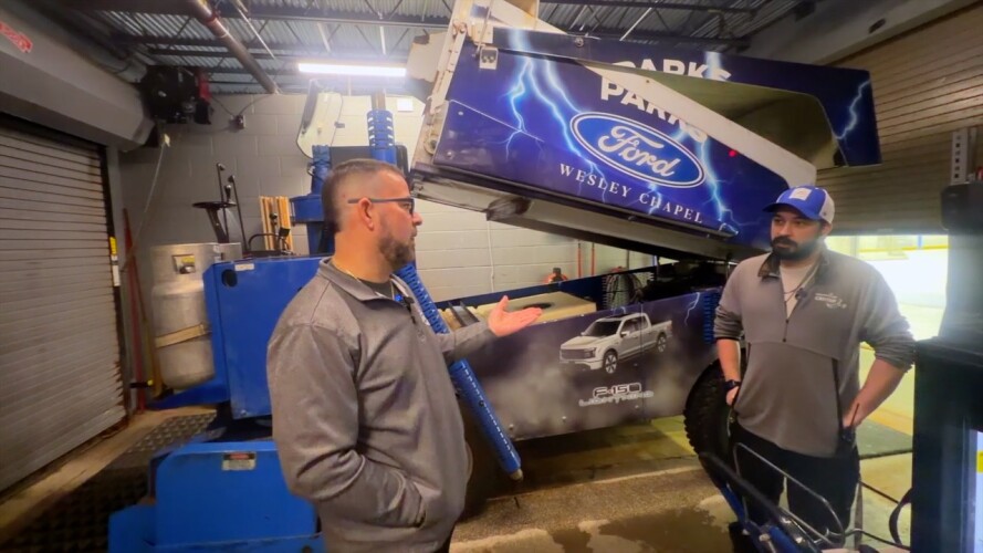 Ice experts watch as outdoor NHL rink takes shape at Raymond James Stadium