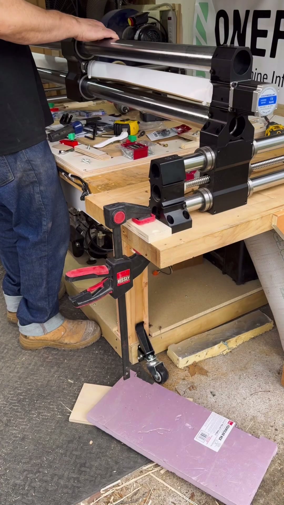 Upgrading my Onefinity CNC by changing out a rail to make a larger bed ...