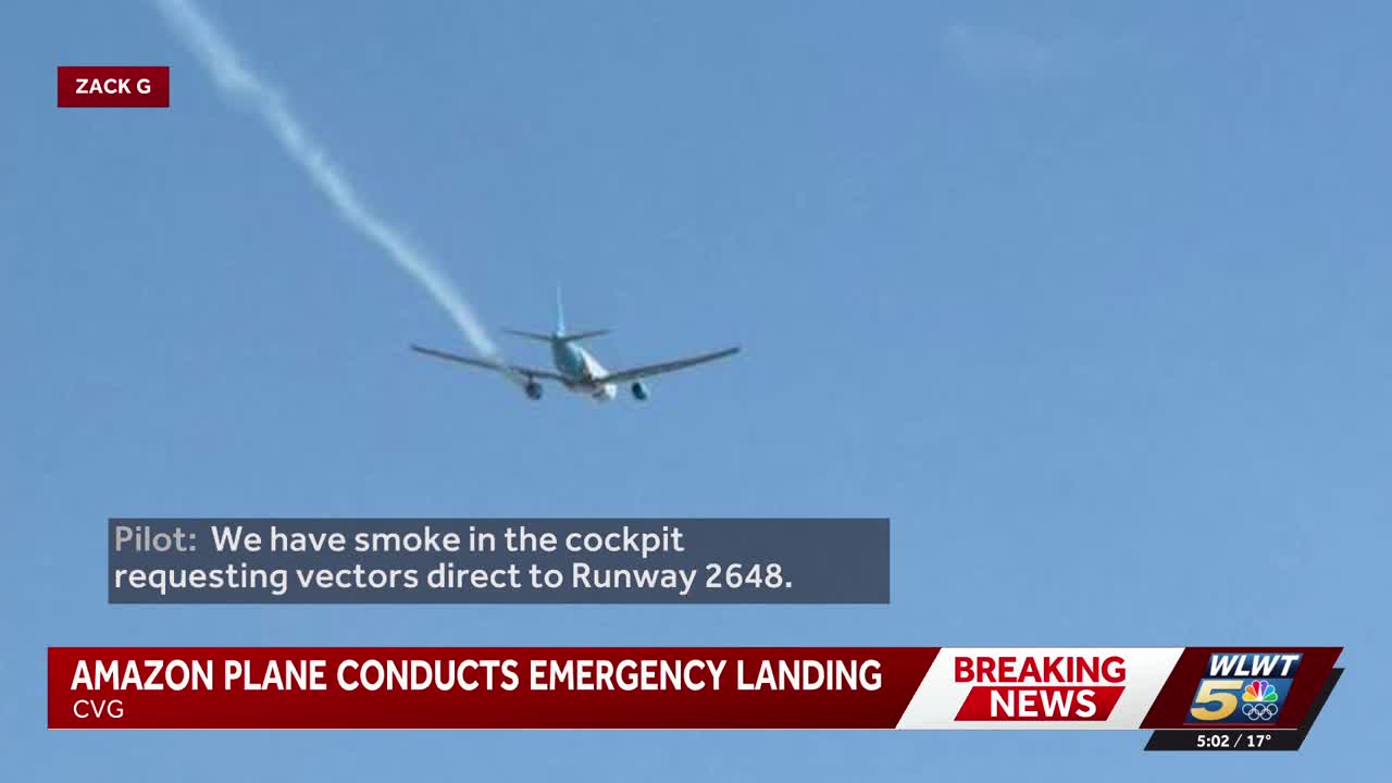 Amazon cargo plane makes emergency landing at CVG Airport after bird strike