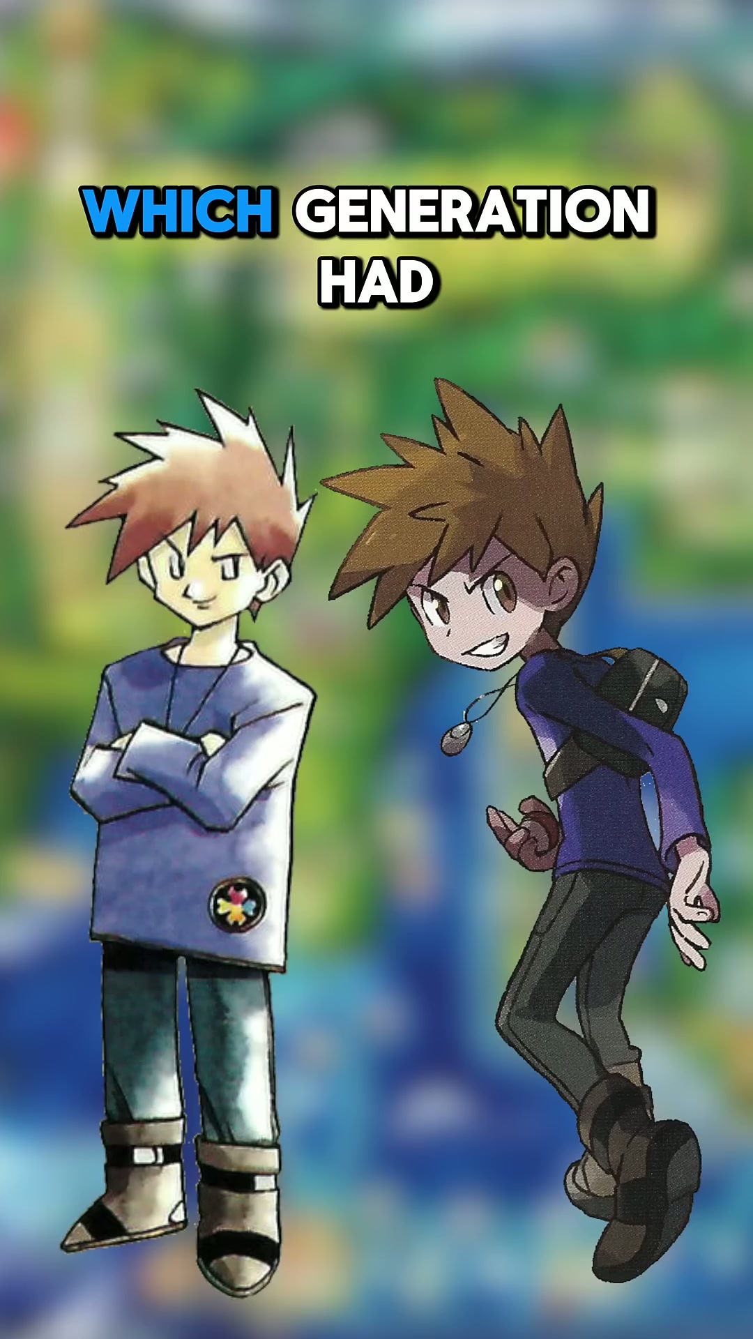 Pokémon trainer Blue through the ages! | Iconic evolution of a rival # ...