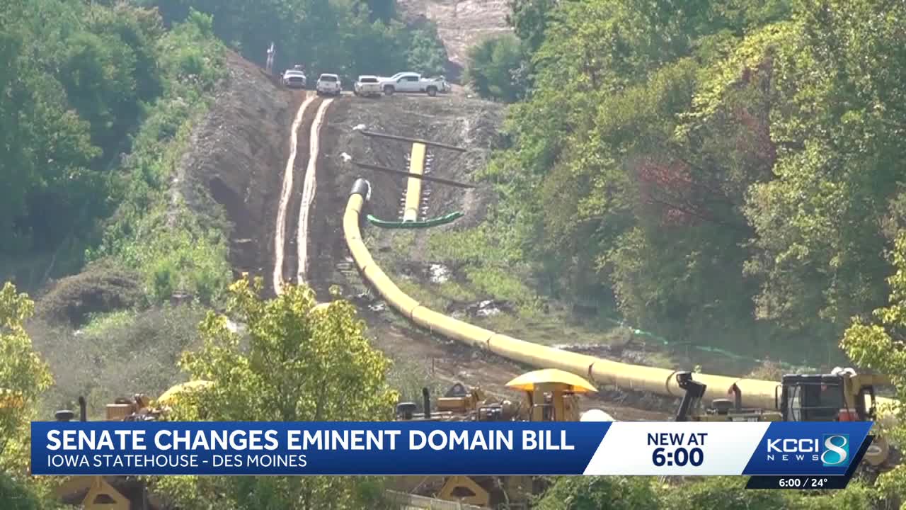 Iowa Senate strips eminent domain ban from carbon pipeline bill