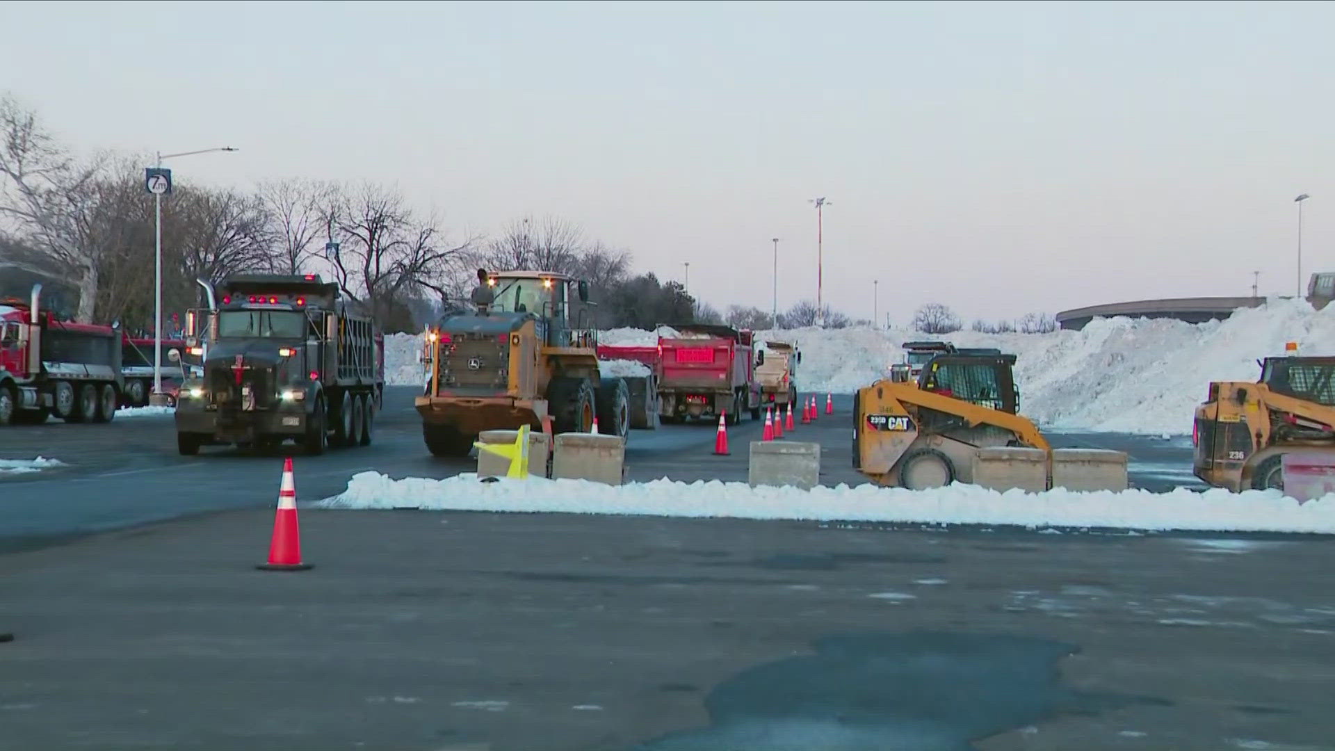 DC crews moving snow to RFK site