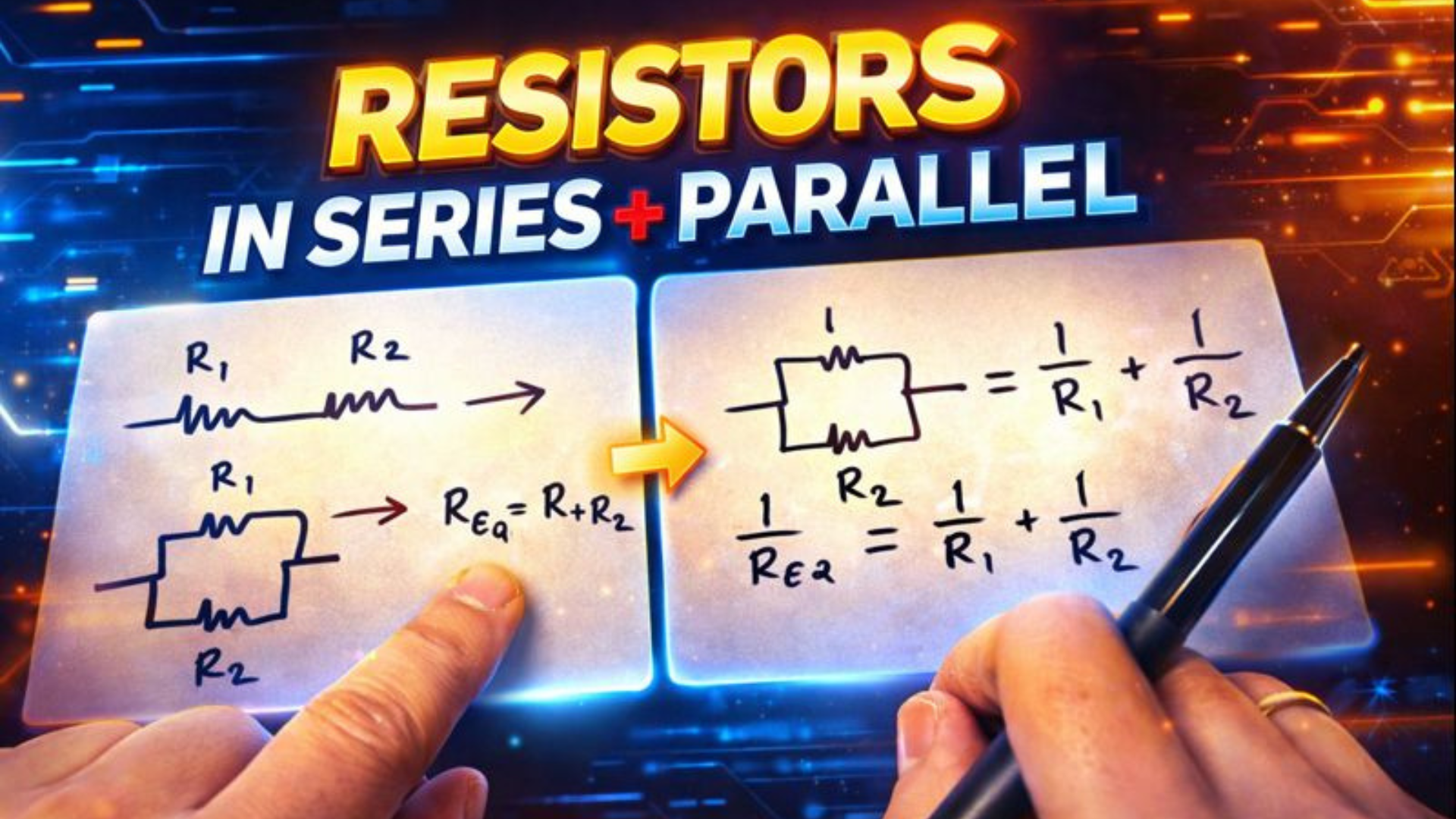 Series and parallel resistors: How to calculate equivalent resistance