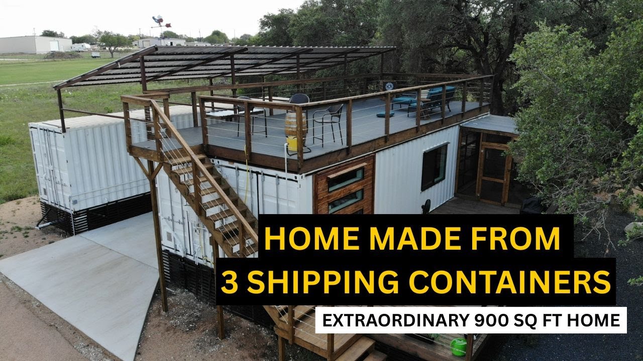 Incredible home made from 3 shipping containers