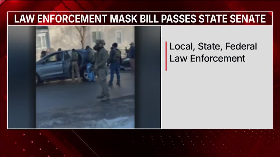 Video: Law enforcement mask bill passes state senate