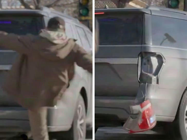 Alex Pretti kicks tail light on federal agents' SUV days before death ...