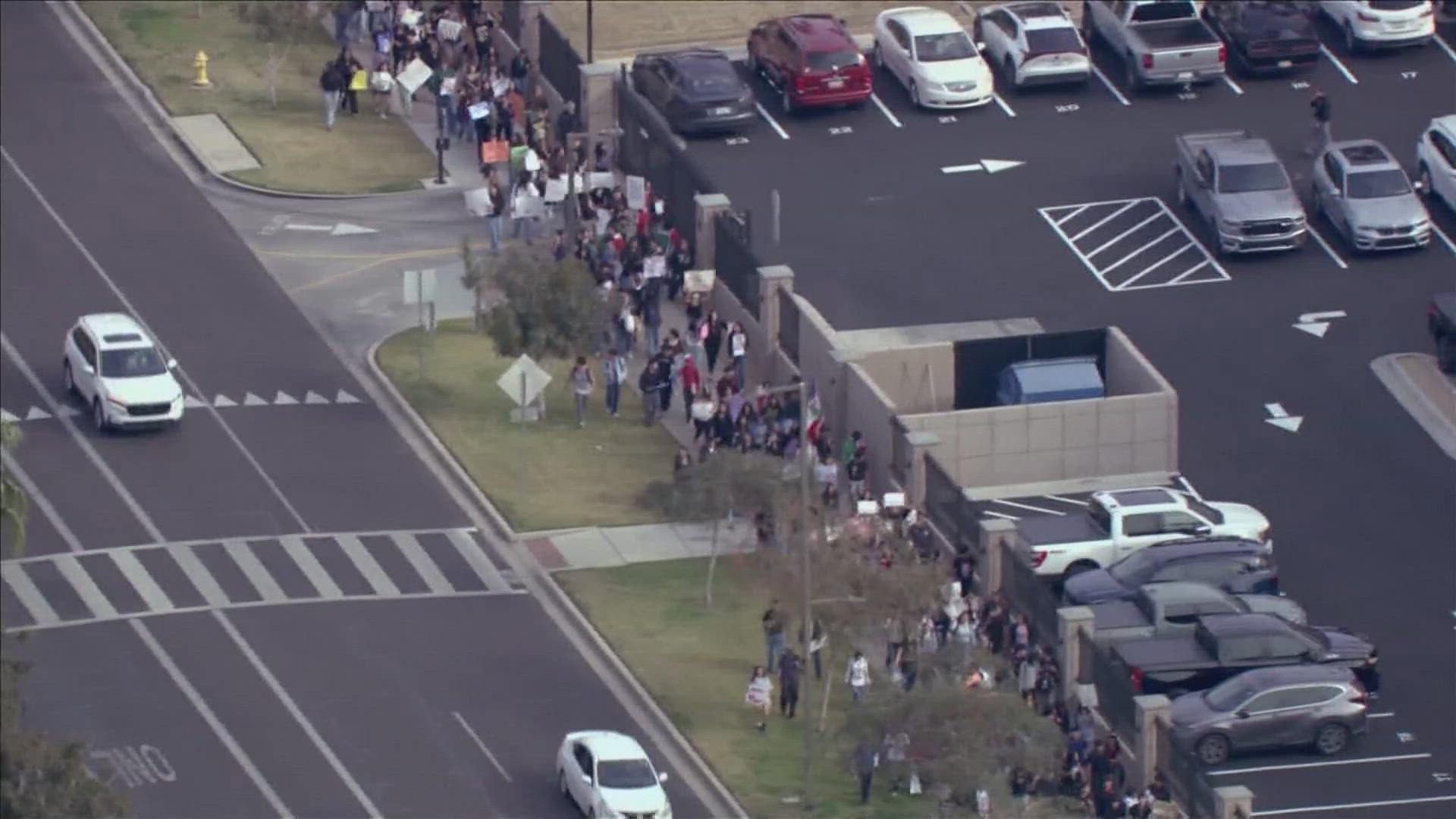 Valley high school students walk out over