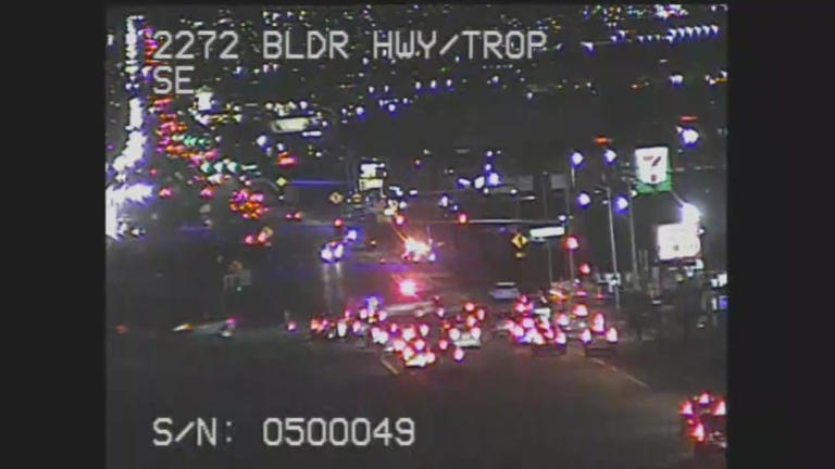 Portion of Boulder Highway closed after man hit by pickup truck