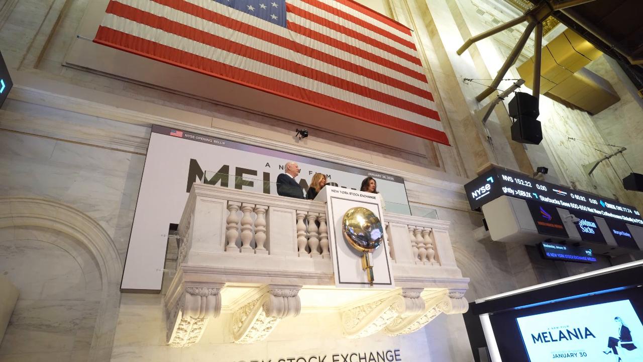 First Lady Melania Trump rings NYSE opening bell to celebrate opening ...