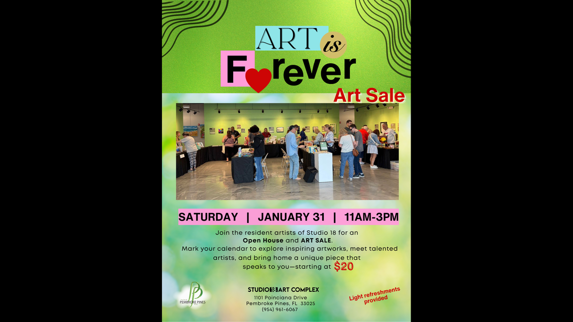 'Art is forever' sale and open house at Pembroke Pines studio. Here are ...