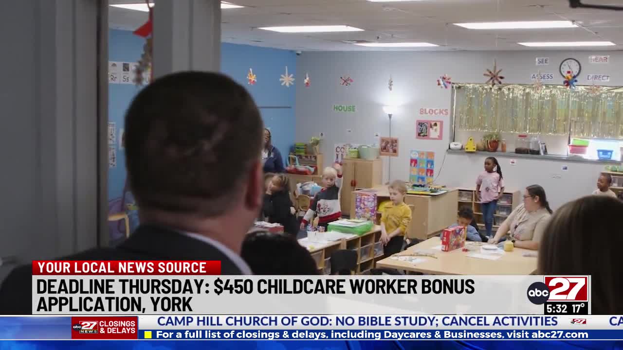 Pennsylvania offering bonuses for child care workers