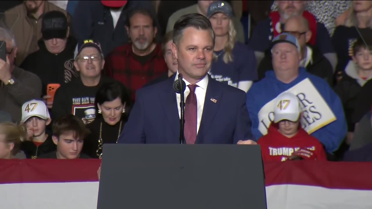 Watch: US Rep. Zach Nunn's remarks before Trump's speech in Clive