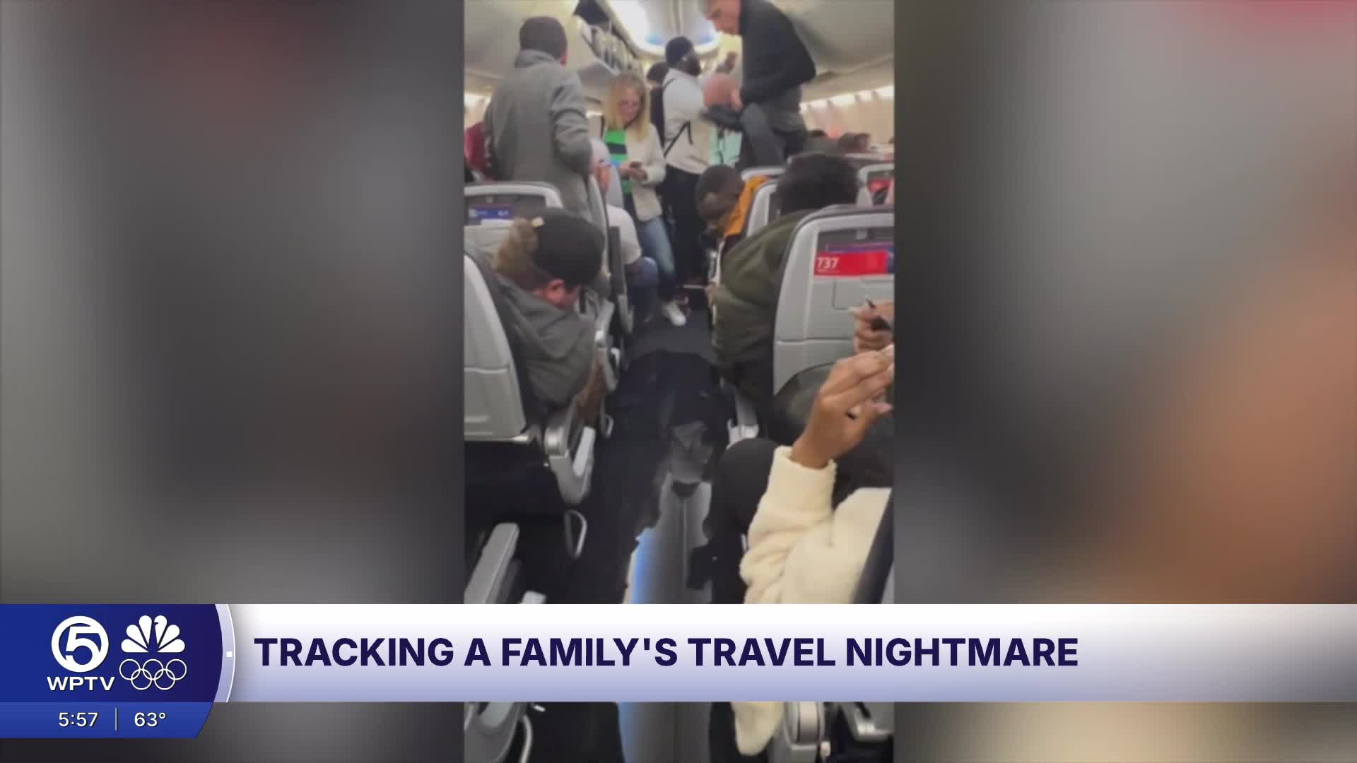 Family back home after pipe bursts on American Airlines plane