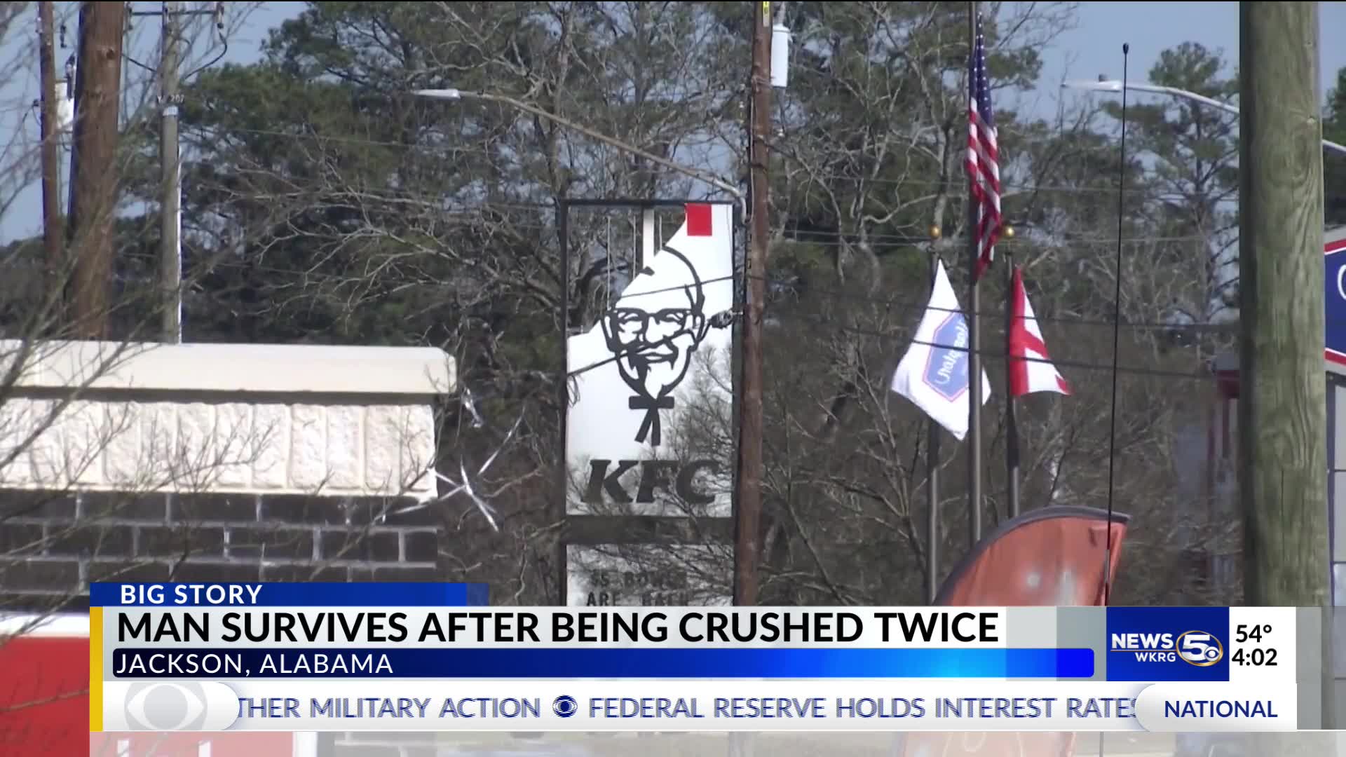 Man survives after being crushed twice