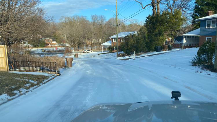 Triad back roads still covered in ice after storm | Live updates