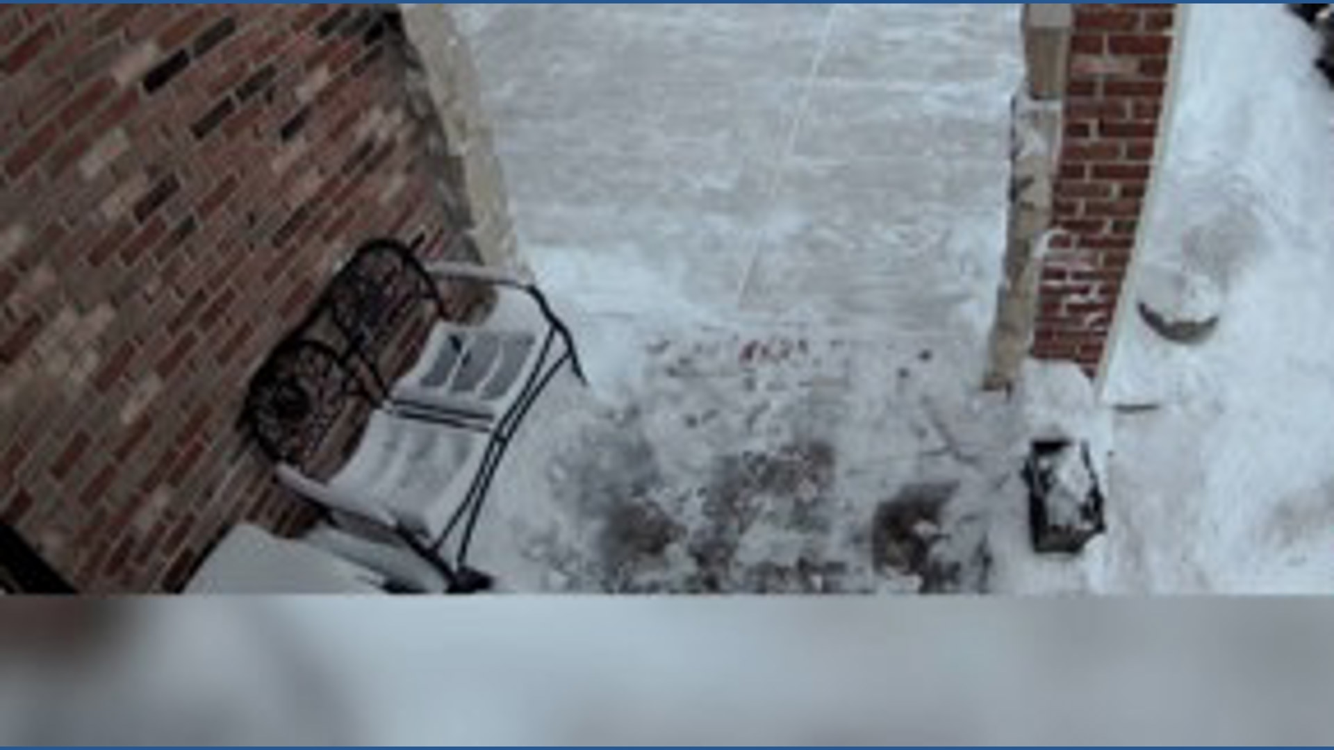 Snow avalanche in Edwardsville caught on surveillance cam
