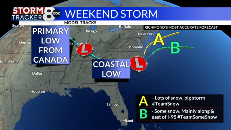 StormTracker8: Changes in the track to the weekend storm