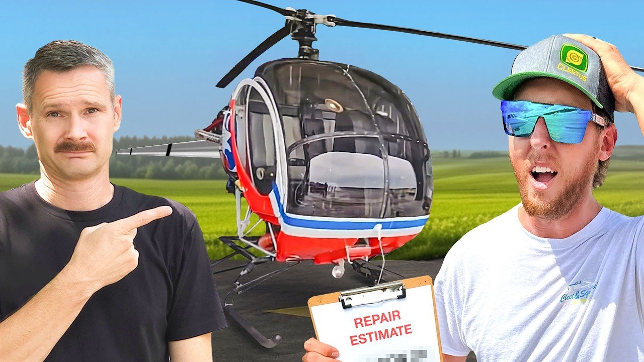 A helicopter mishap during maintenance