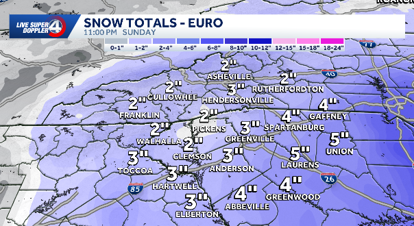 Snow likely for the Upstate and mountains this weekend
