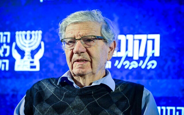 Far-right activists block Aharon Barak from leaving event, call him ...