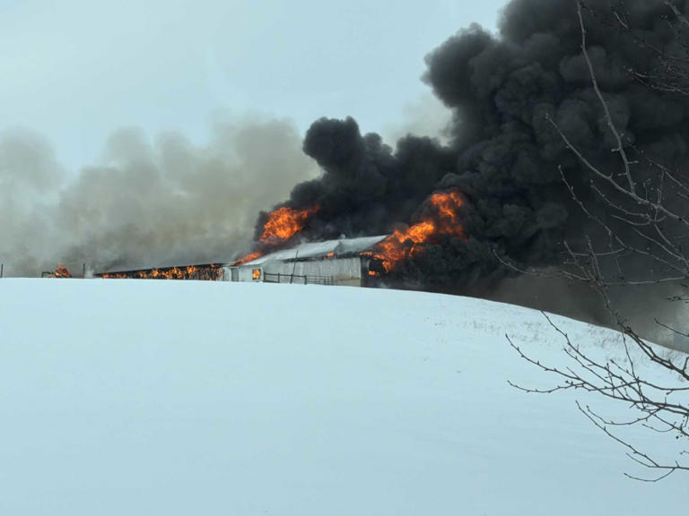 Emergency crews respond to chicken house fire in Lancaster County