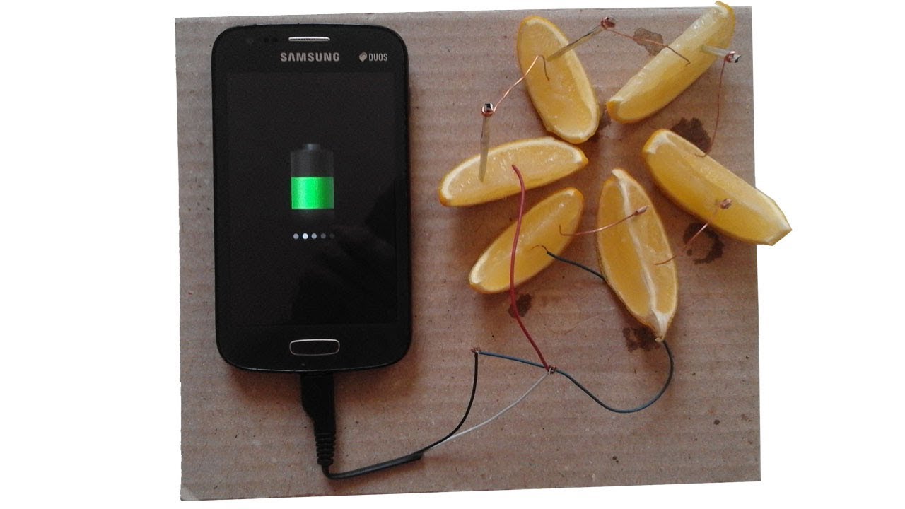 How to charge your smartphone with a DIY lemon battery | Simple science ...