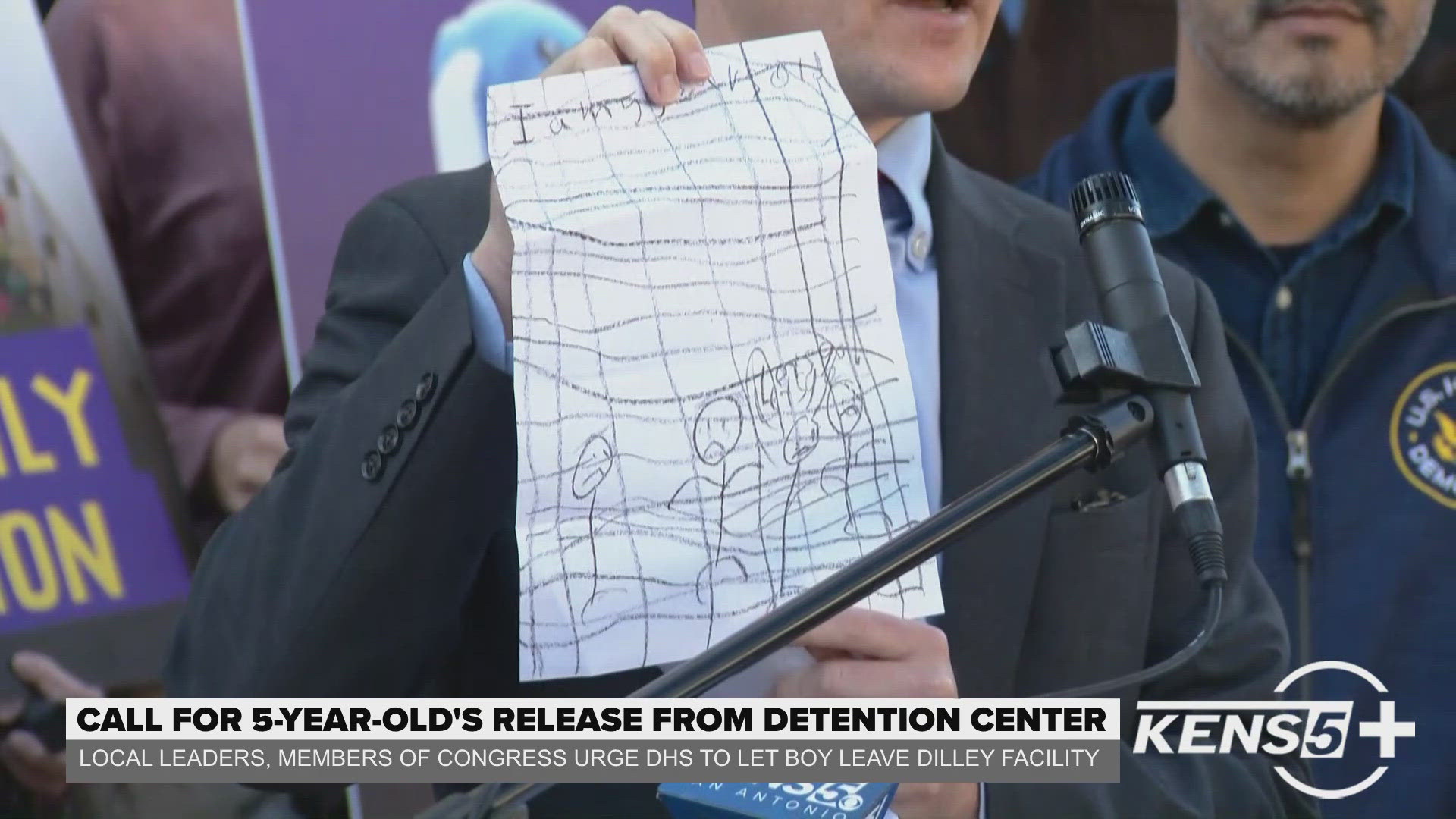 Lawyer shows child’s drawing from detention, reads letter: 'Why is this ...