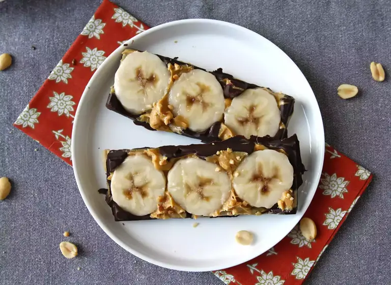 Mini banana, peanut butter and chocolate bars, ultra gourmet with no ...