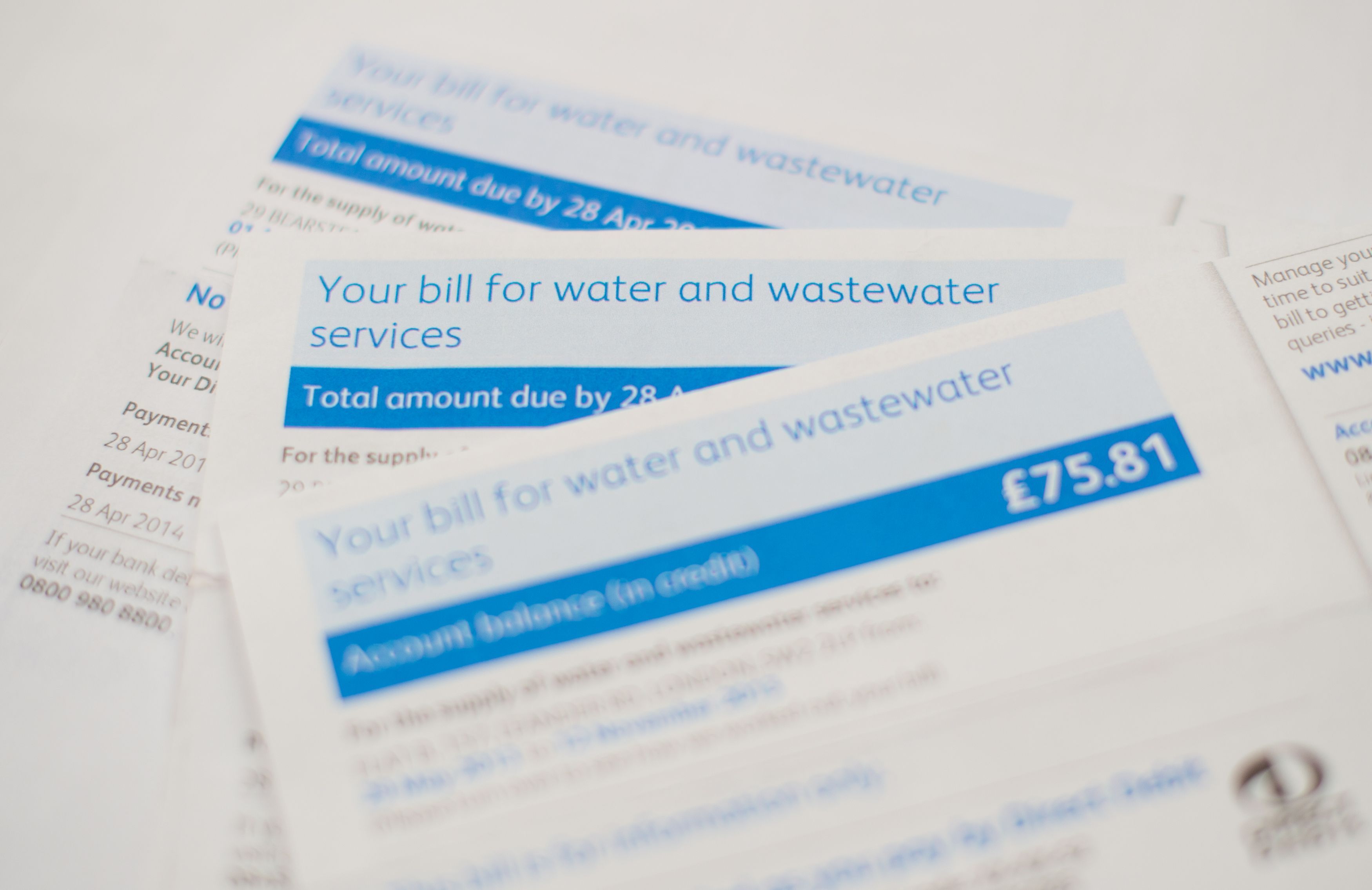 Household water bills to rise by average 5.4% from April