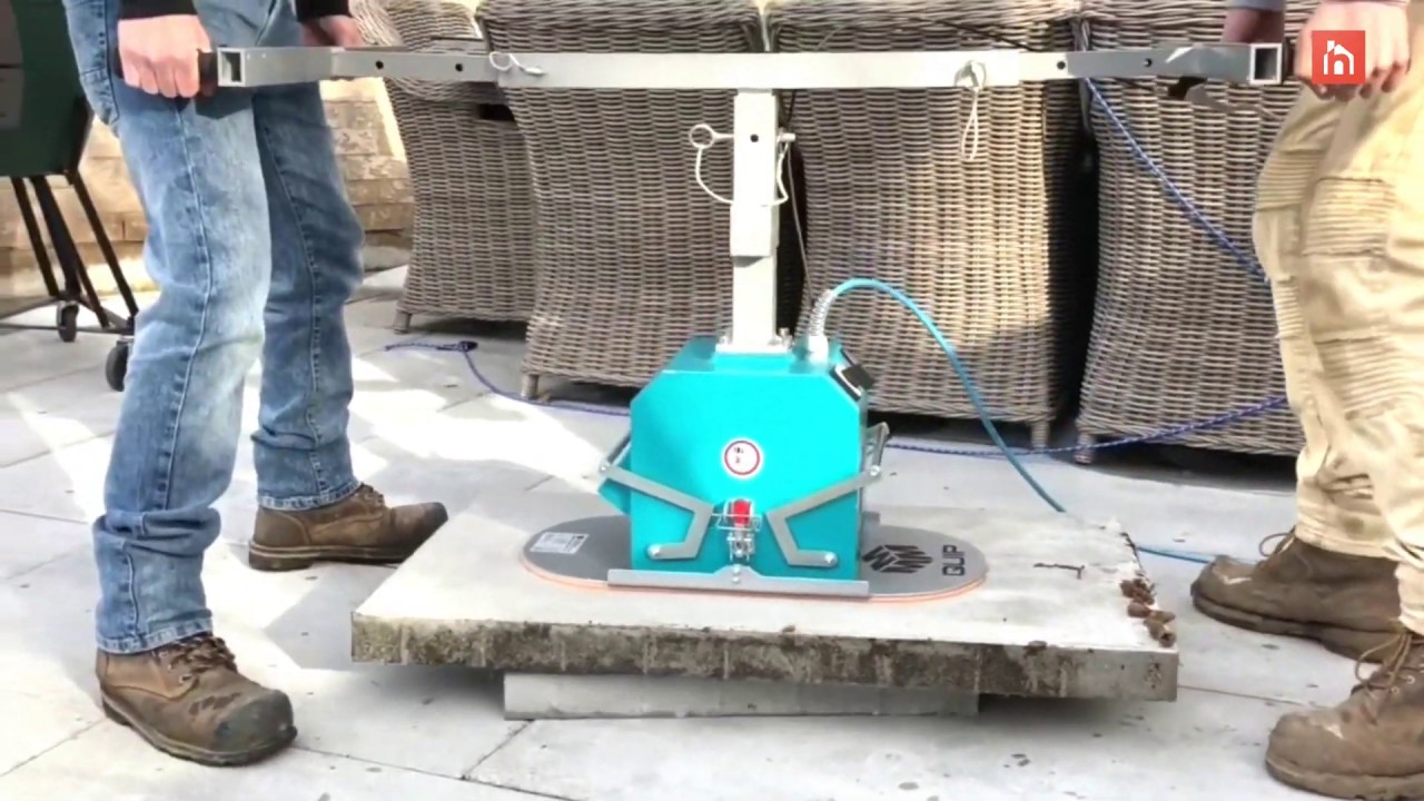 This vacuum helps lift heavy concrete slabs